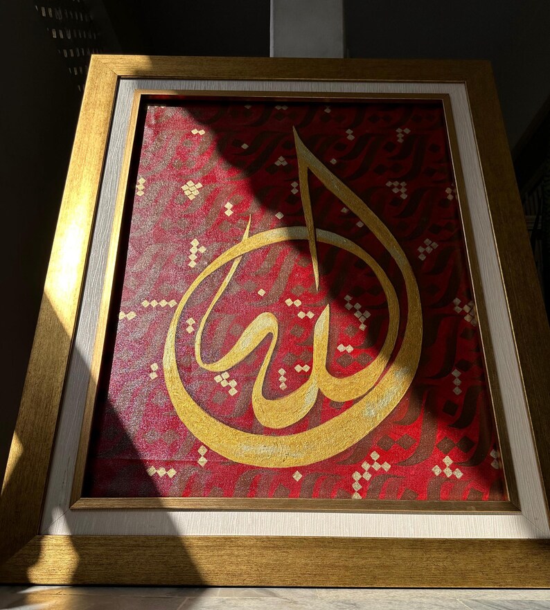 Arabic Handmade Calligraphy Painting | | Islam Calligraphy Wall Art | Arabic Calligraphy Art ...