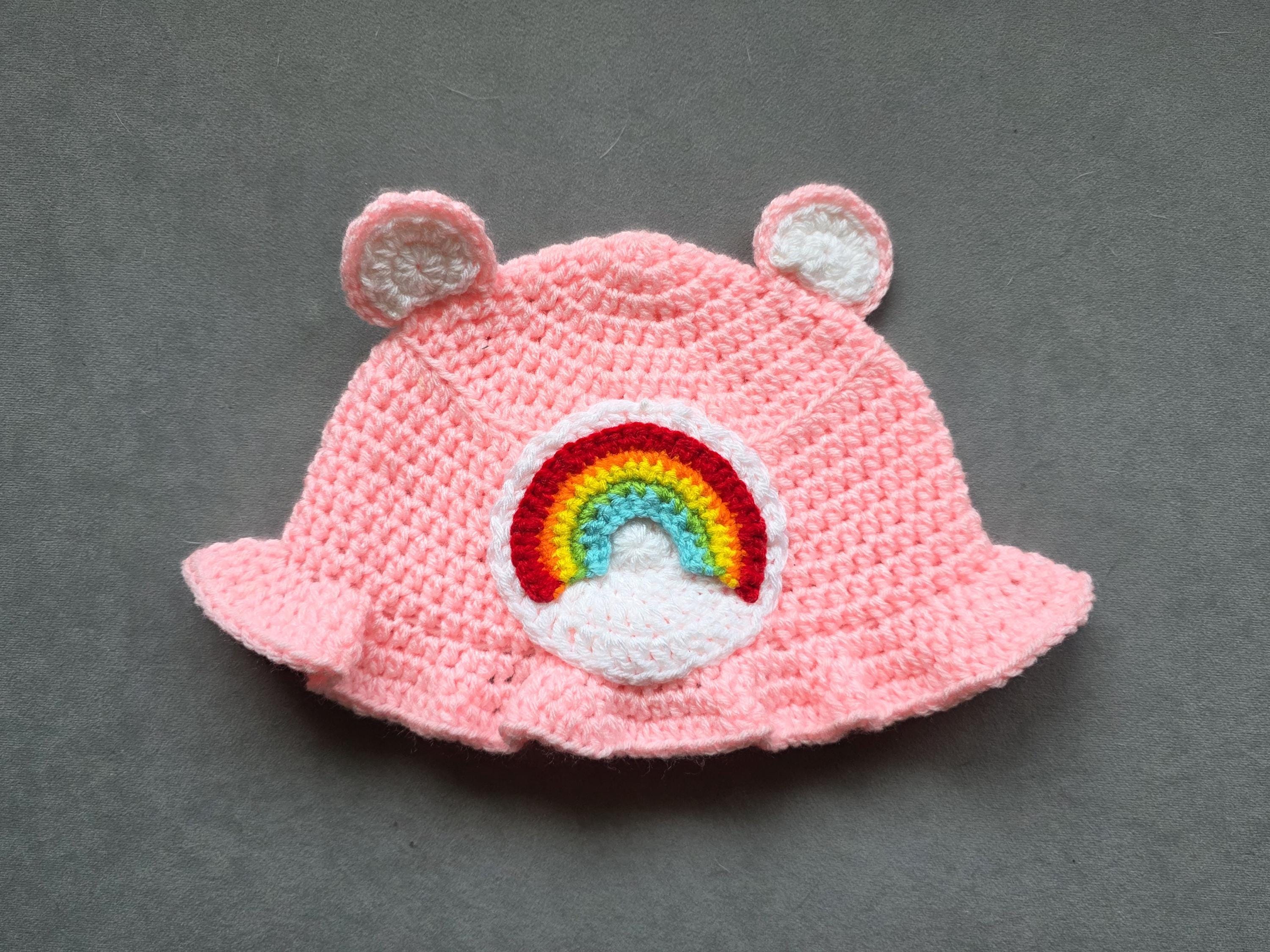 Crochet Care Bears Bucket Hat: Handmade Adult Size Funshine, Grumpy ...