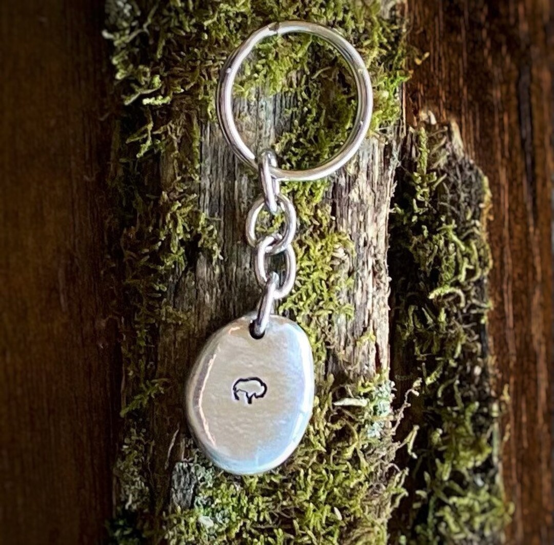 Customizable Buffalo Keychain Hand Stamped in Boulder Colorado/ Great ...