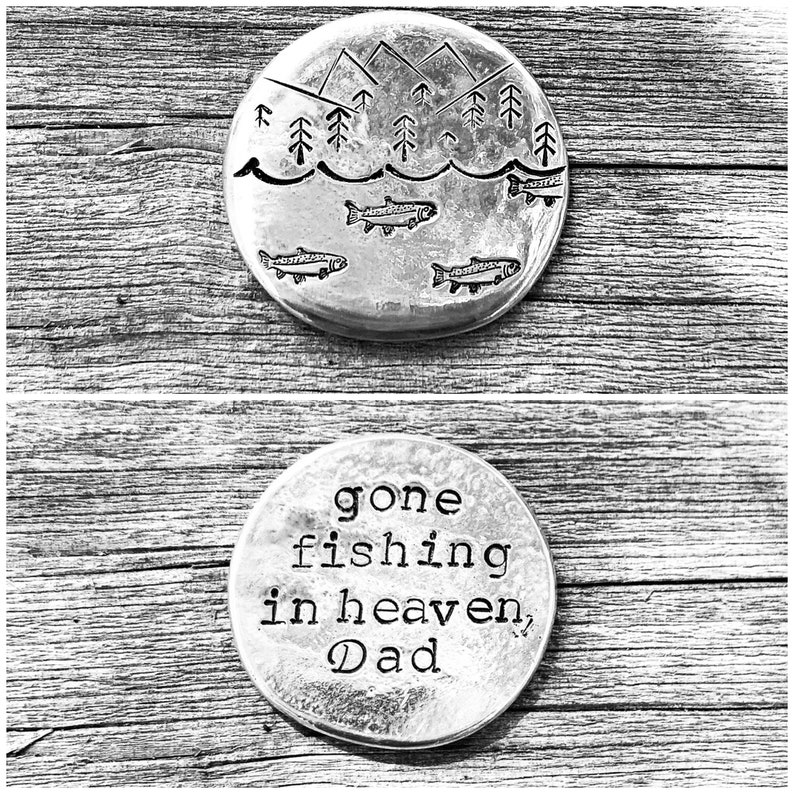 Custom Coin - Fishing Mountain/ Personalize Pocket Token Gift Idea ...