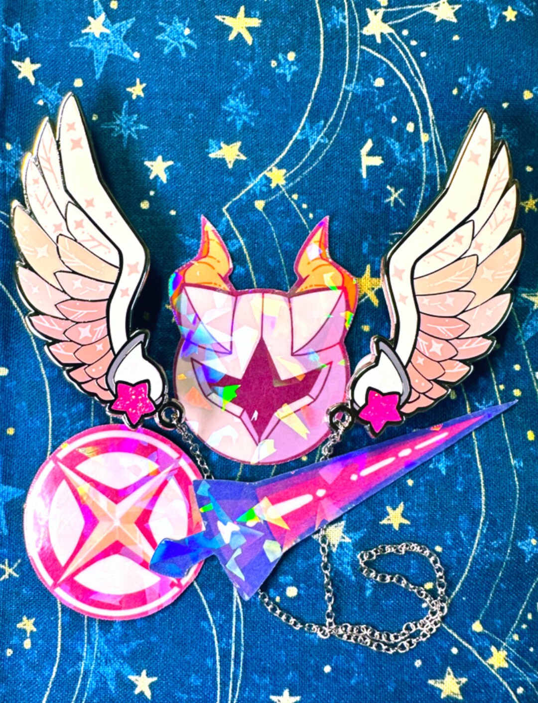 Aeon Hero: Wing Chain Enamel Pins - Etsy