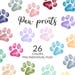 26 Paw Prints PNG Clipart, Dog & Cat Paw Print, Digital Watercolor Paw ...