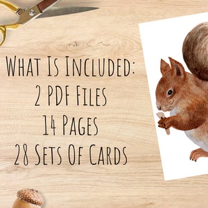 Forest Theme Matching Cards, Montessori Materials Printable, Natural ...