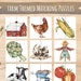 Farm Themed Matching Puzzle Printable, Montessori Learning, Preschool ...