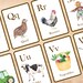 On the Farm Alphabet Flash Cards, Preschool Activity, Montessori ...