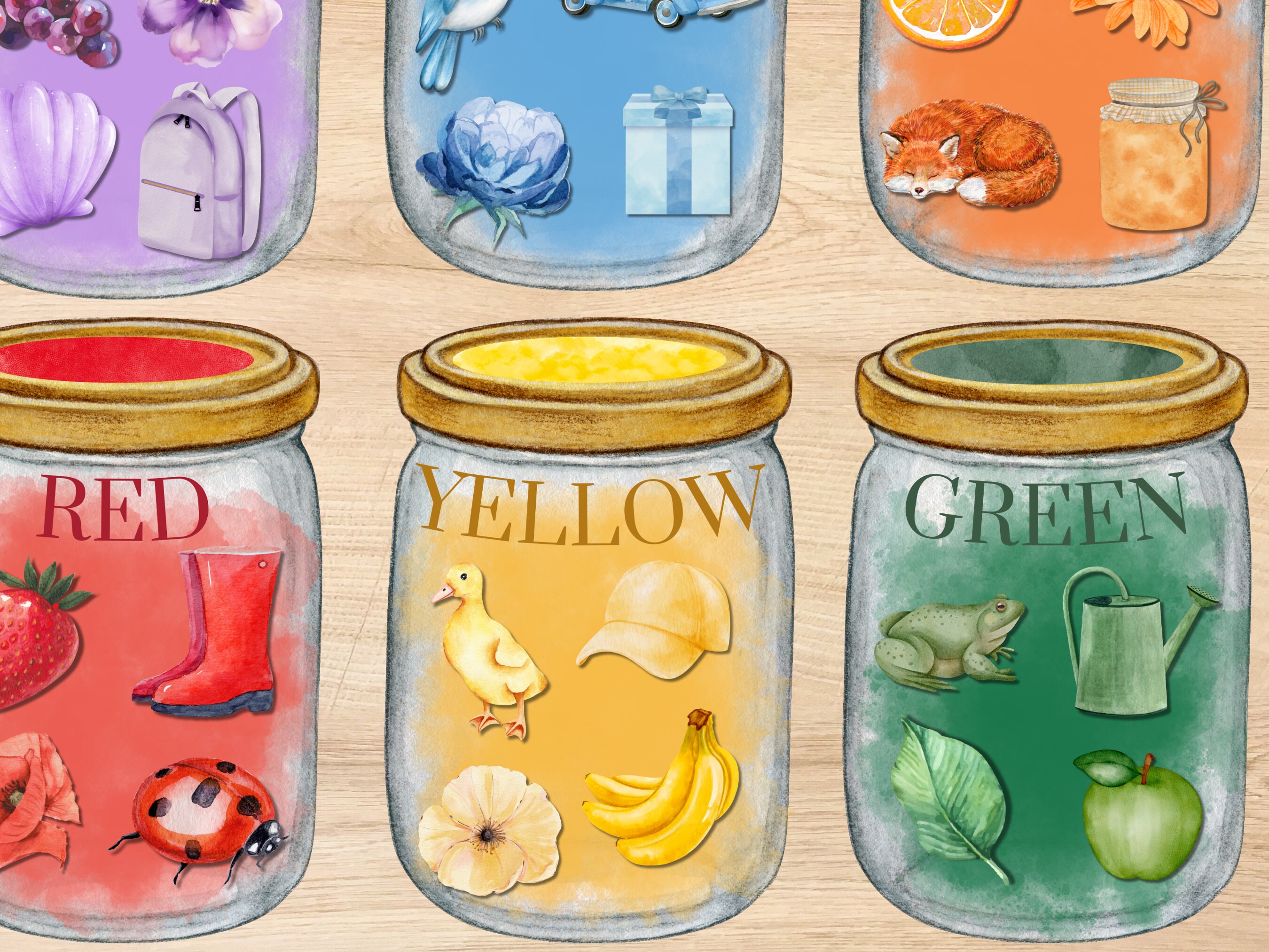Toddler Color Sorting Activity, Montessori Learning Printable (PDF) - Etsy