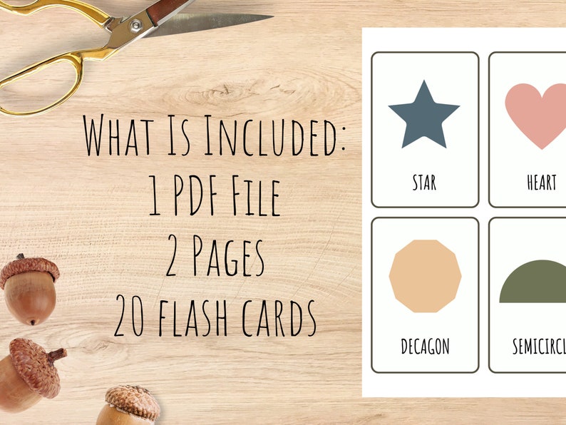 Shape Flashcards, Geometric Shapes, Preschool Printables, Homeschool ...