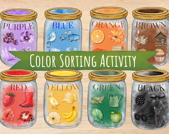 Color Matching Activity Busy Book Page, Printable Montessori ...