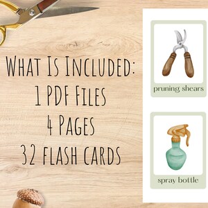 Spring Garden Themed Flash Cards, in the Garden, Montessori Cards ...