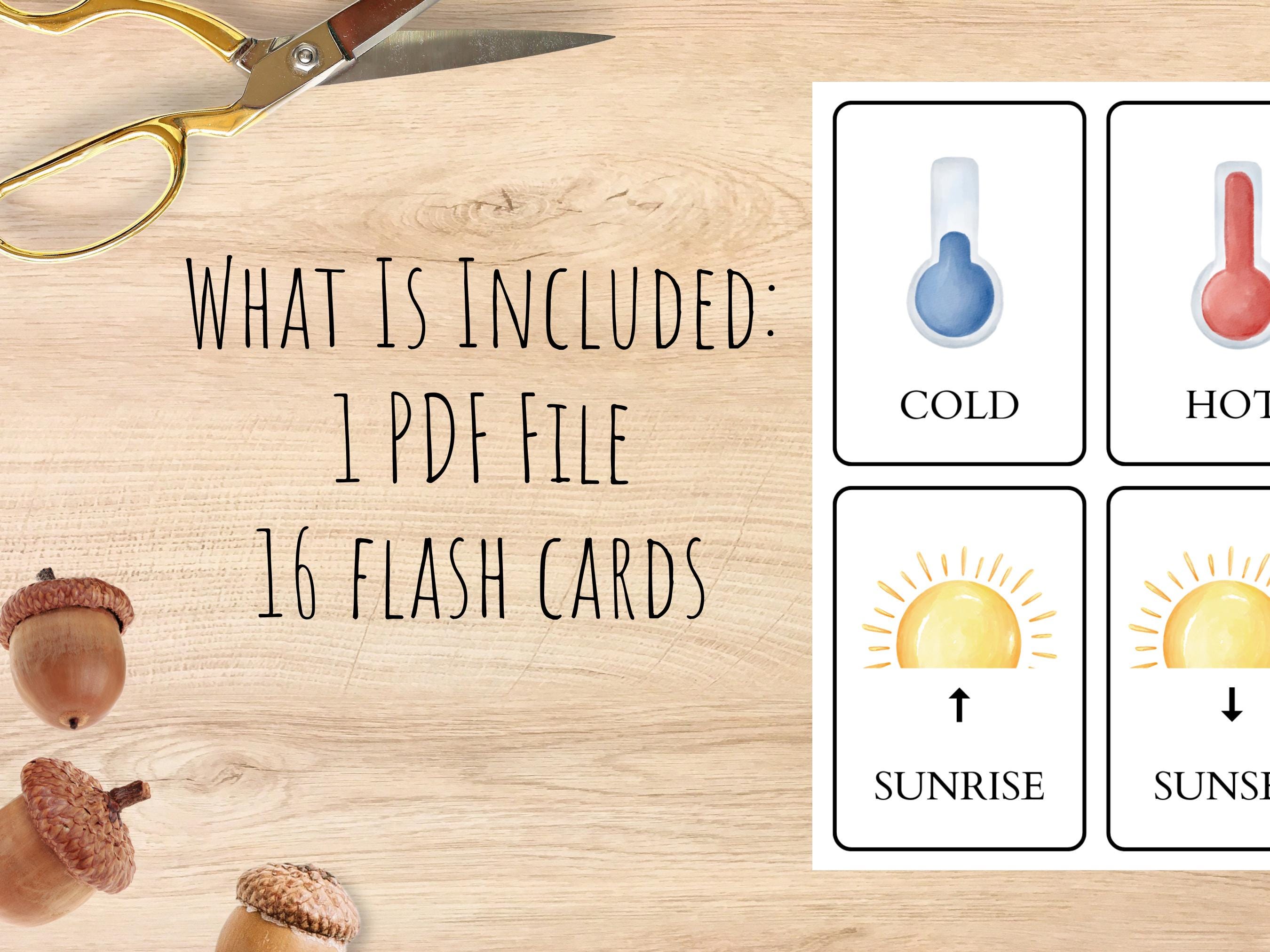 Weather Flashcards, Learn Weather, Toddlers and Preschoolers ...