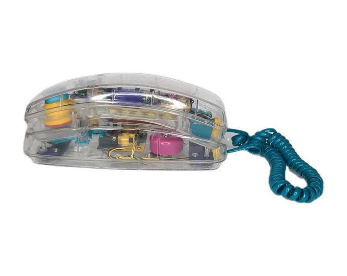Clear Landline Phone 90s