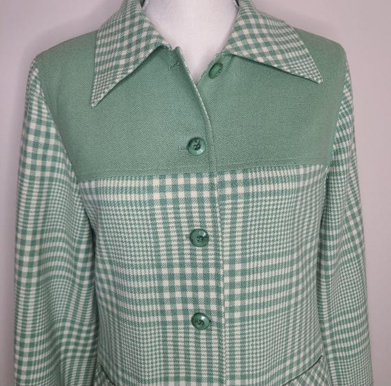 Vintage Pendleton Wool 49er Jacket Mint Green Beige S… - Gem