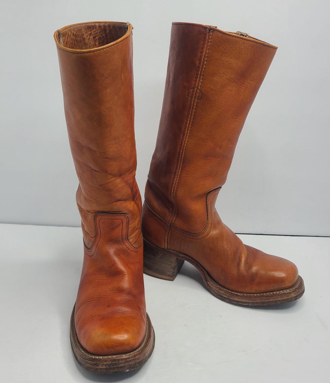 Vintage FRYE Black Label Mens 70s Campus Sunrise Boots Size 7D Made in ...