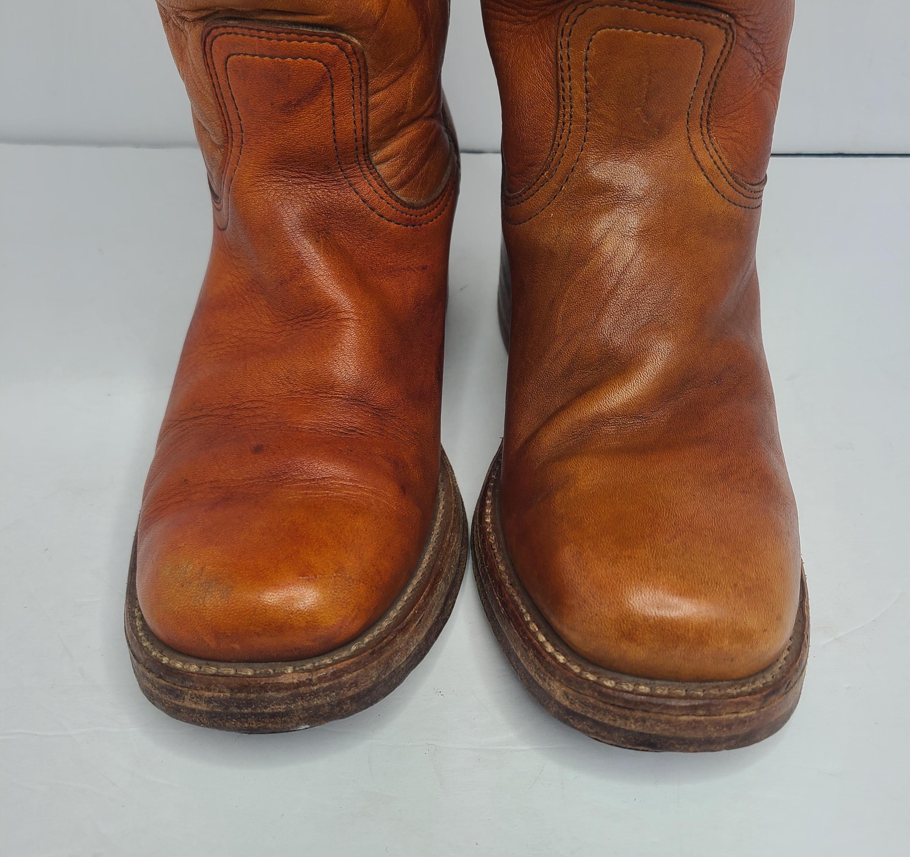 Vintage FRYE Black Label Mens 70s Campus Sunrise Boots Size 7D Made in ...