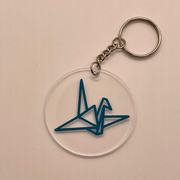 Origami Crane Keychain - Etsy