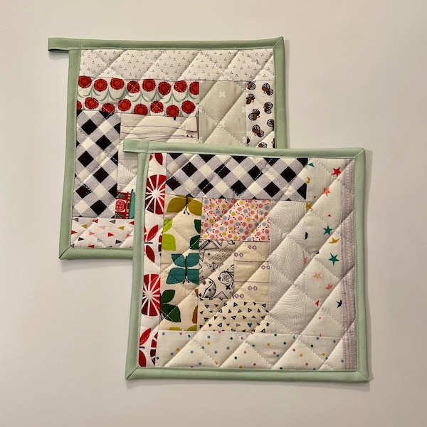 Patchwork Potholders - Etsy
