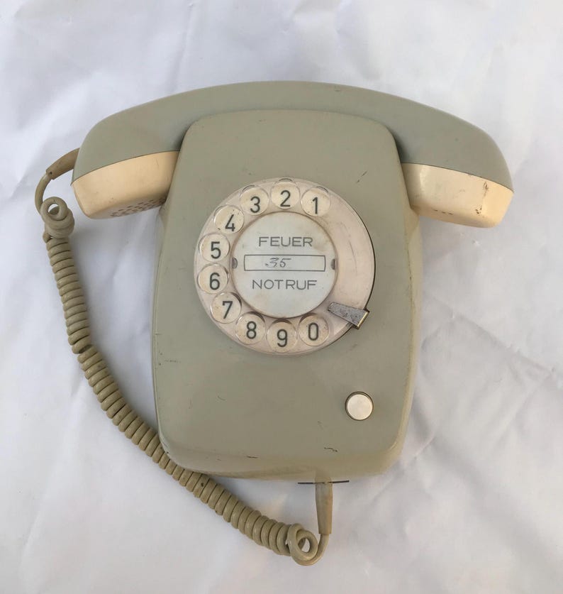 Vintage Landline Telephone With Rotary Dial 1970S, NOT WORKING ...