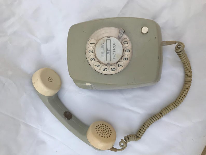 Vintage Landline Telephone With Rotary Dial 1970S, NOT WORKING ...
