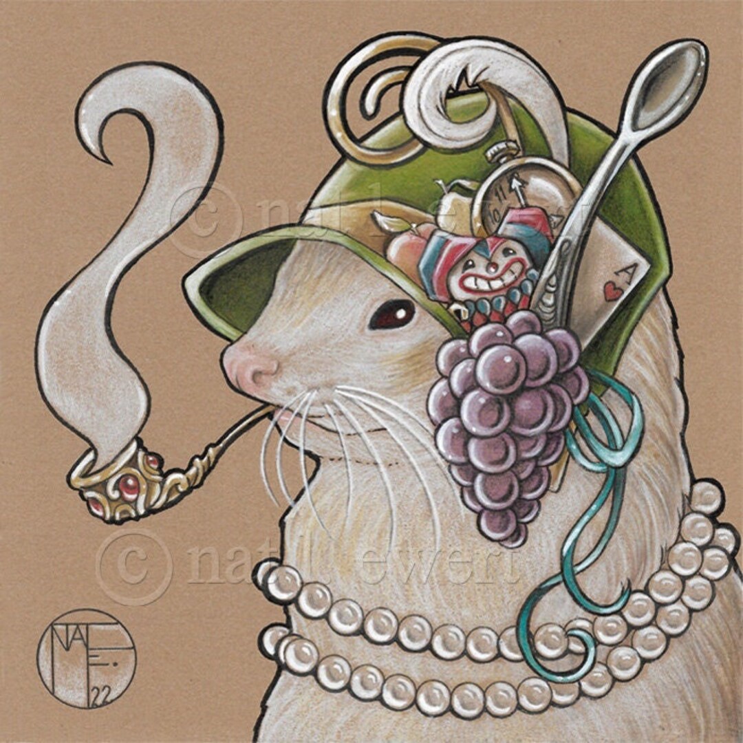 PERSONALIZED 1920s Ferret Print, CUSTOMIZABLE, Flapper Print, Wall Art ...