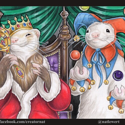 Ferret Art Print 5x7 | Etsy