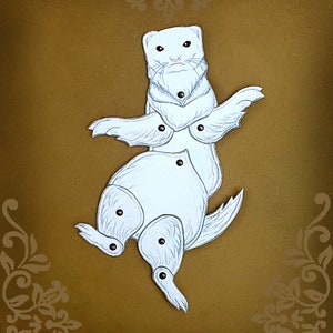 FERRET ANGEL Paper Doll-instant Digital Download-articulated Paper Doll ...