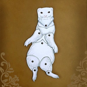 FERRET ANGEL Paper Doll-instant Digital Download-articulated Paper Doll ...