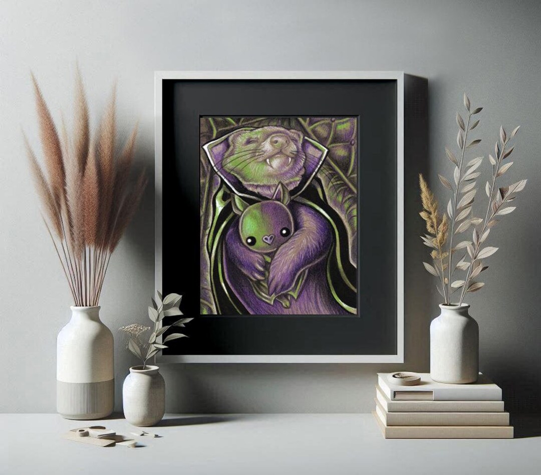 Ferret Print, CUSTOMIZABLE, Vampire, Personalized, Dracula, Gothic ...