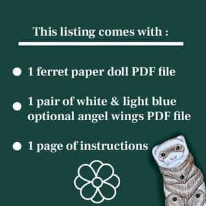 FERRET ANGEL Paper Doll-instant Digital Download-articulated Paper Doll ...