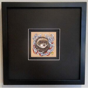 Ferret Art Print Angel Pet Animal Art Weasel Rainbow Bridge - Etsy