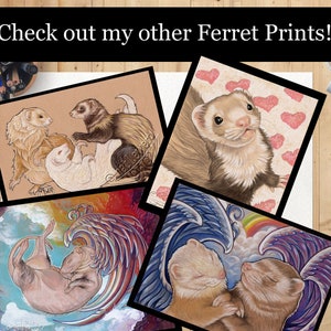 Vampire Ferret Prints, Ferret Art Print, Barnabas, Josette , Dark Print ...
