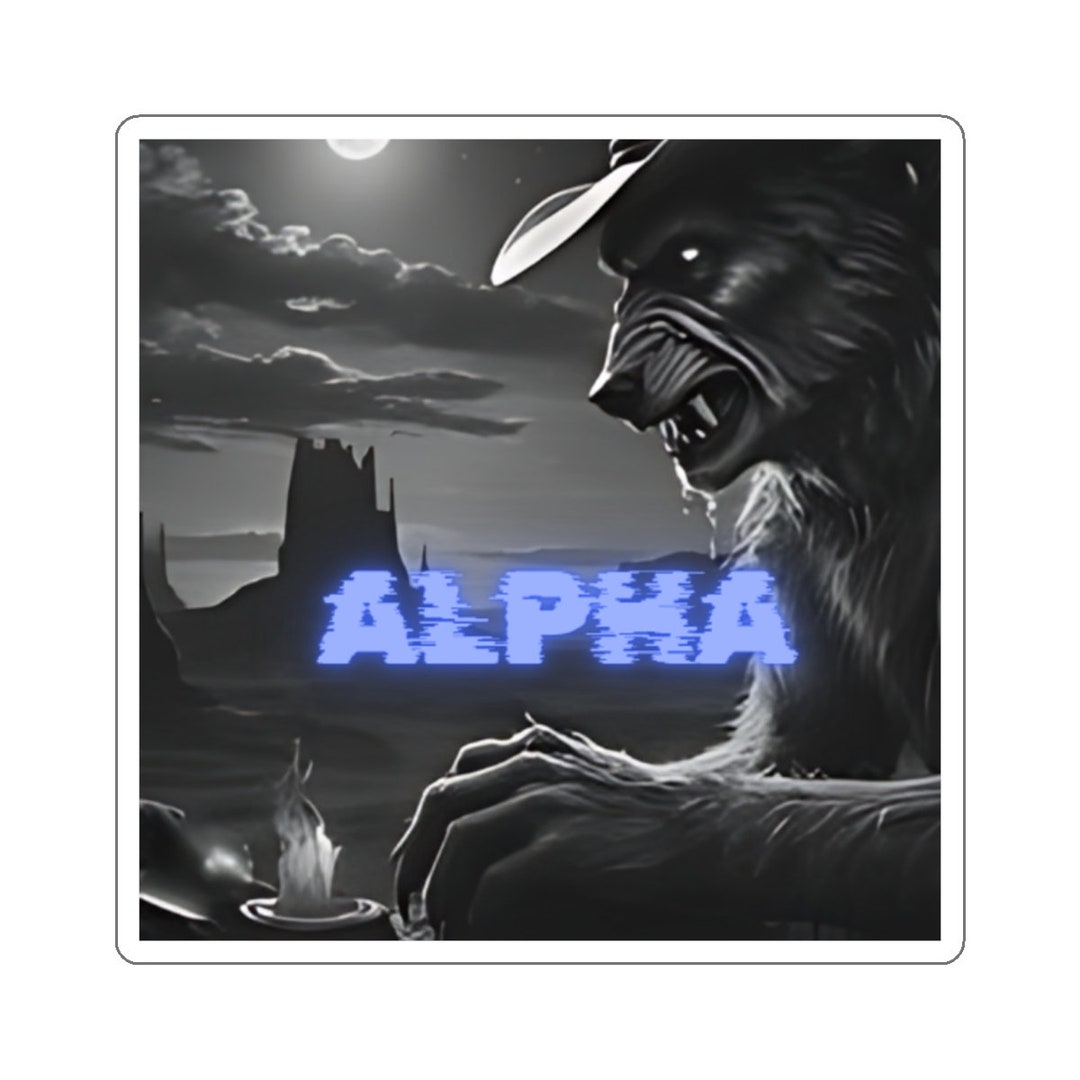 ALPHA Cowboy Werewolf Graphic Sticker, Territory Marking, Funny Gift ...