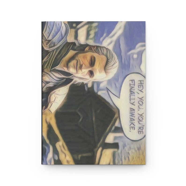 Skyrim Hey You, You're Finally Awake Meme Hardcover Journal Matte ...
