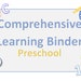 Comprehensive Learning Binder-preschool - Etsy
