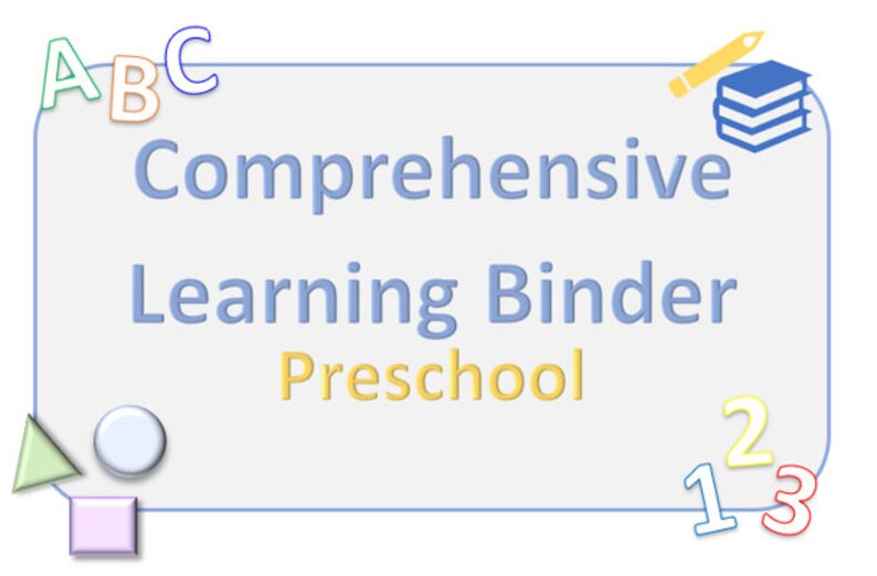 Comprehensive Learning Binder-preschool - Etsy