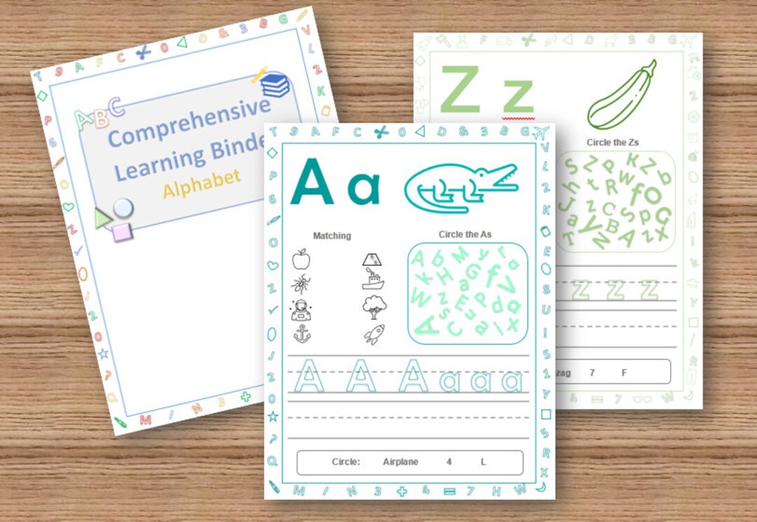 Comprehensive Learning Binder- Alphabet - Etsy