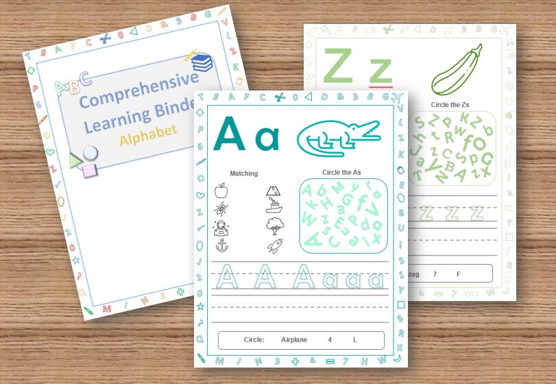 Comprehensive Learning Binder- Alphabet - Etsy