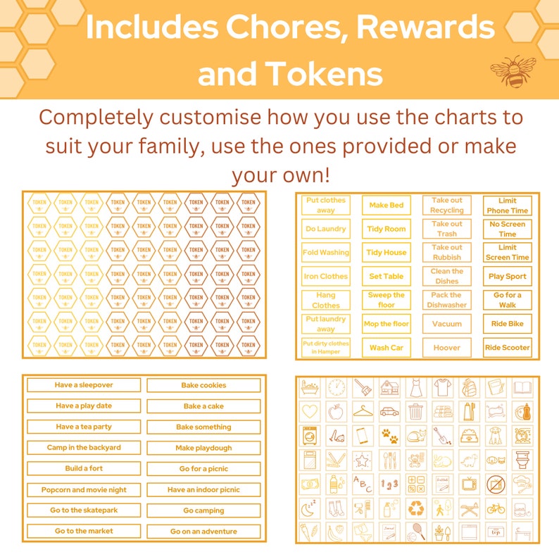 Chore Chart for Kids | Kid Daily Checklist | Cleaning Schedule | Custom ...
