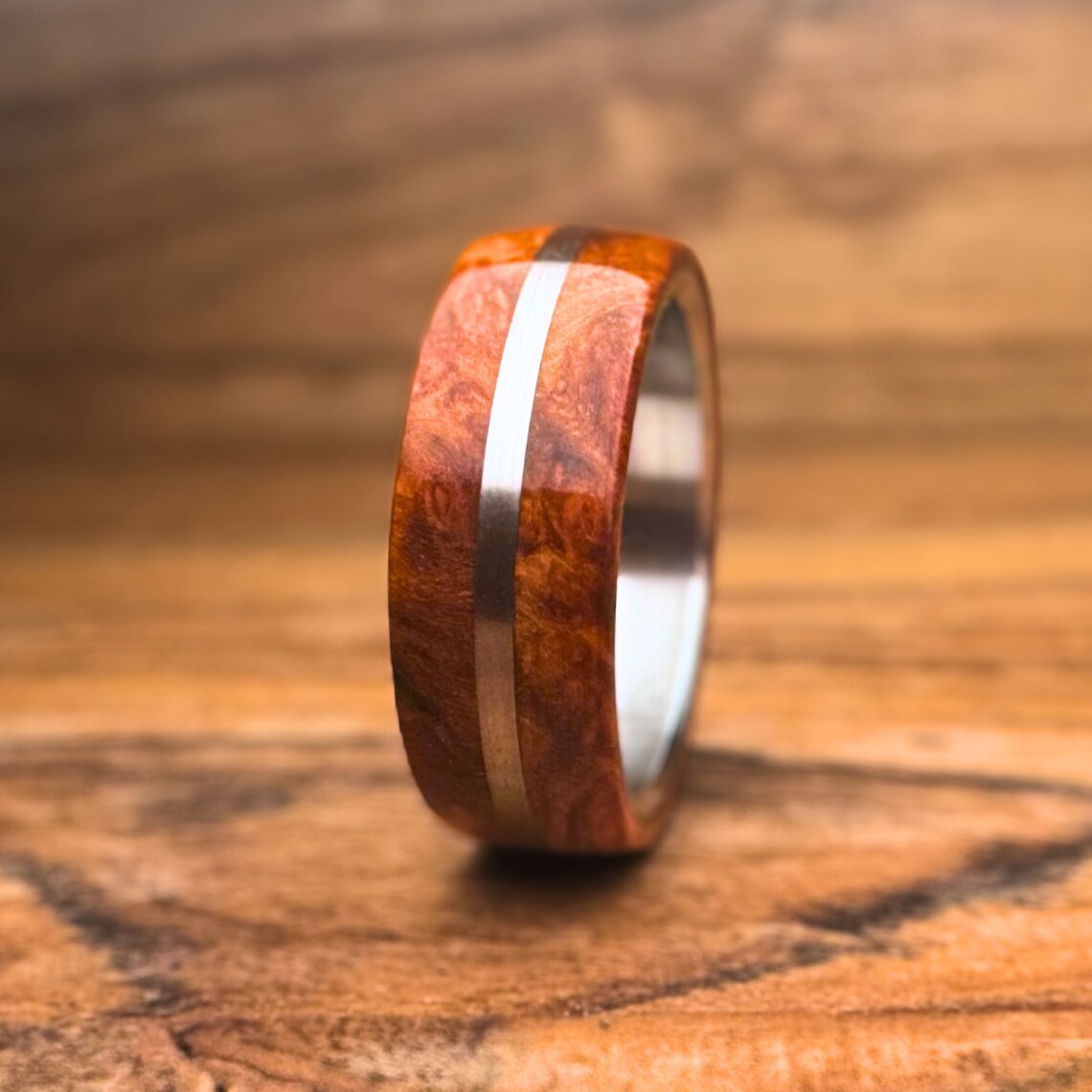 Stainless Steel Burl Ring - Etsy