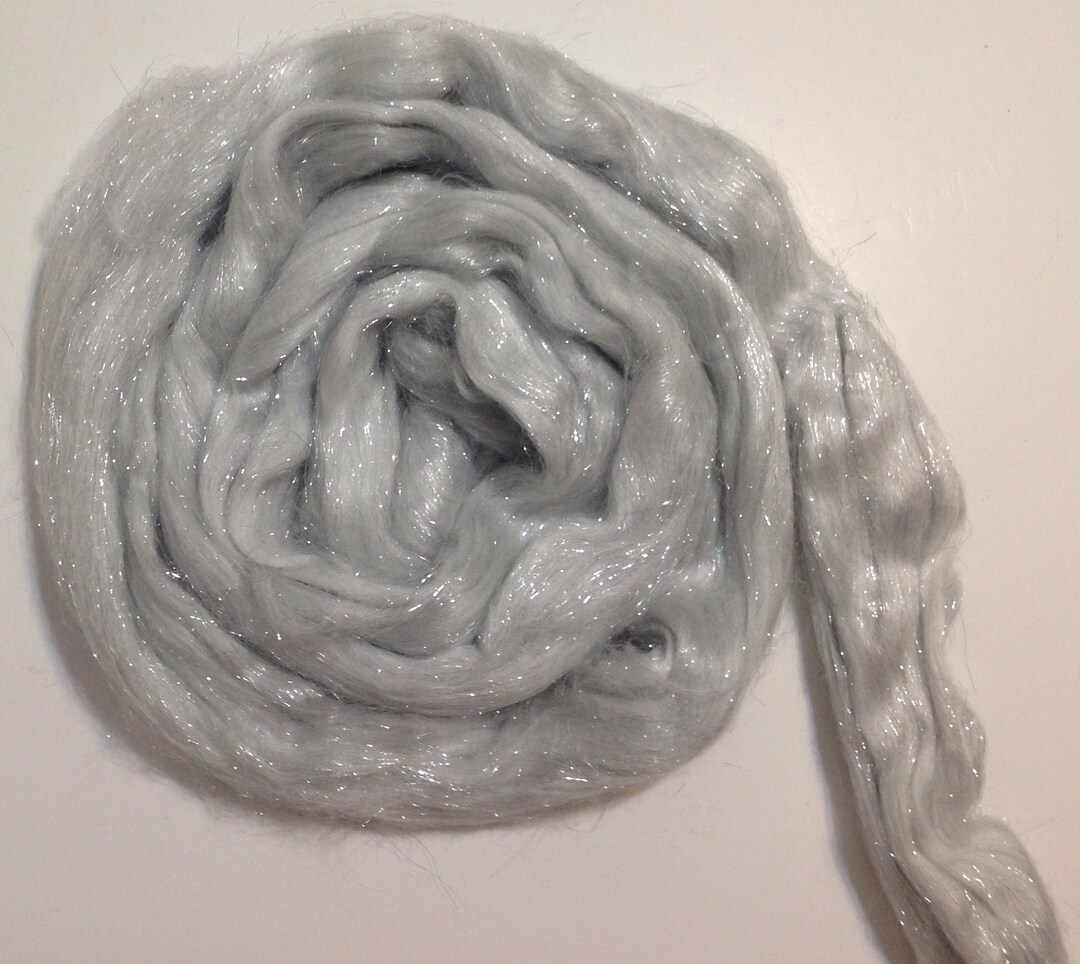Stellina Silver Fibers for Blending, Silver Fibers, Spinning, Fiber ...