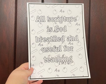 2 Timothy 3:16-17 | Bible Verse Printable Coloring Page for Kids | KJV ...