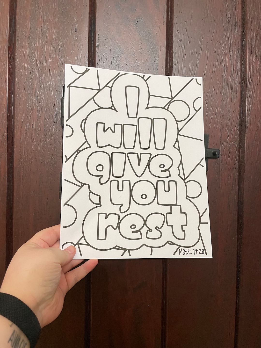 Matthew 11:28 Coloring Page - Etsy