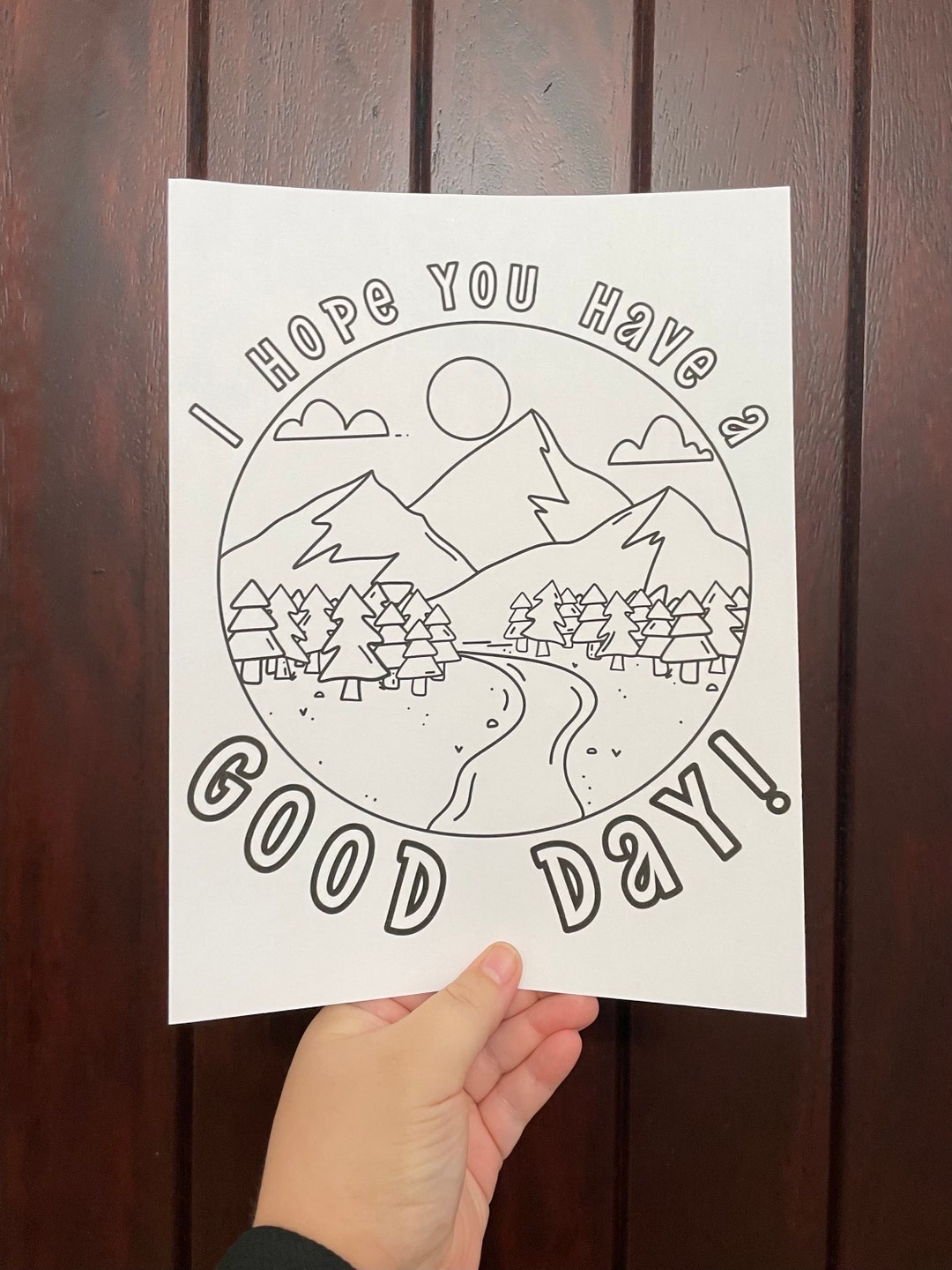 I Hope You Have A Good Day Coloring Page - Etsy