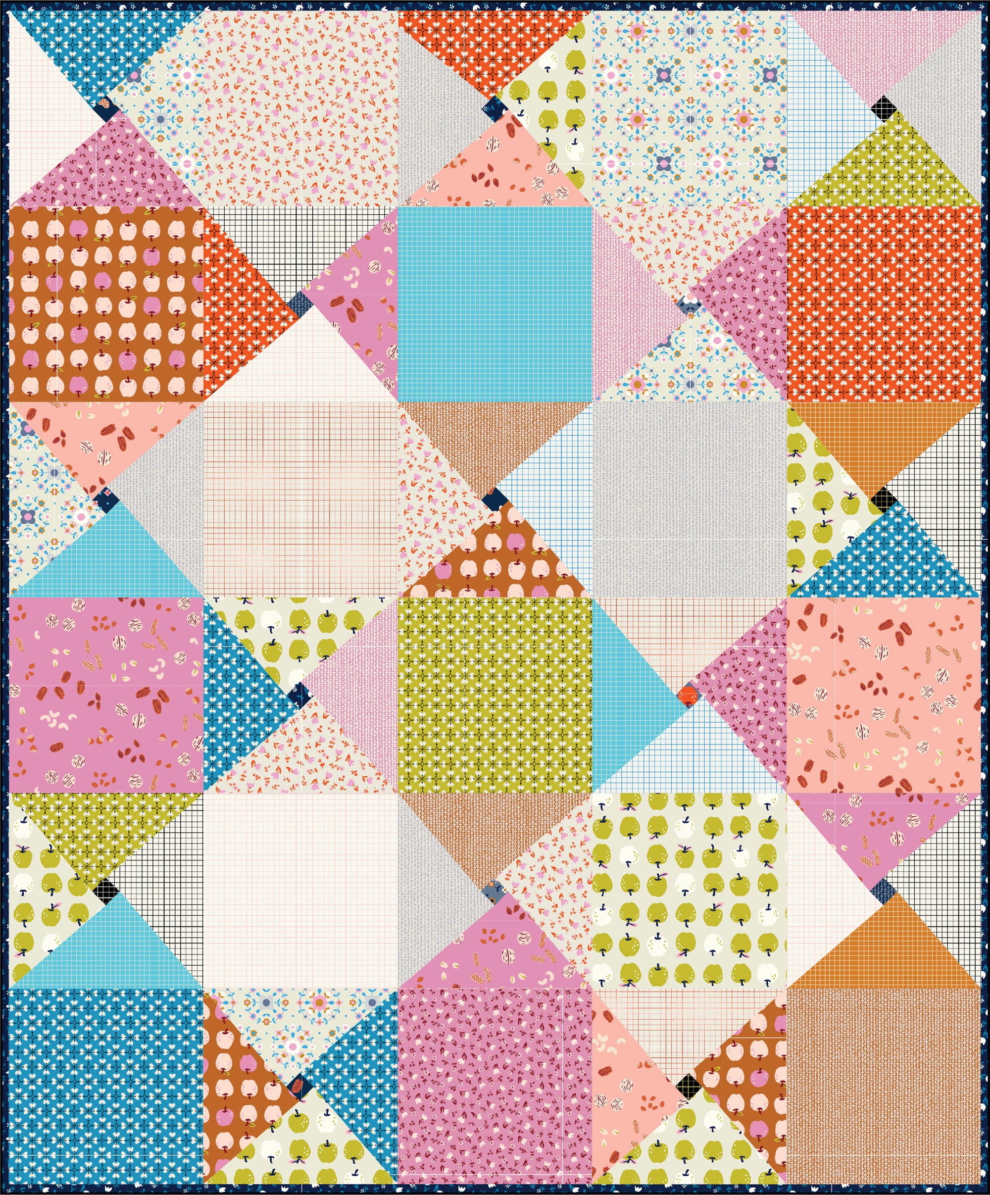 Cotillion Modern Quilt PDF Pattern, Instant Download - Etsy