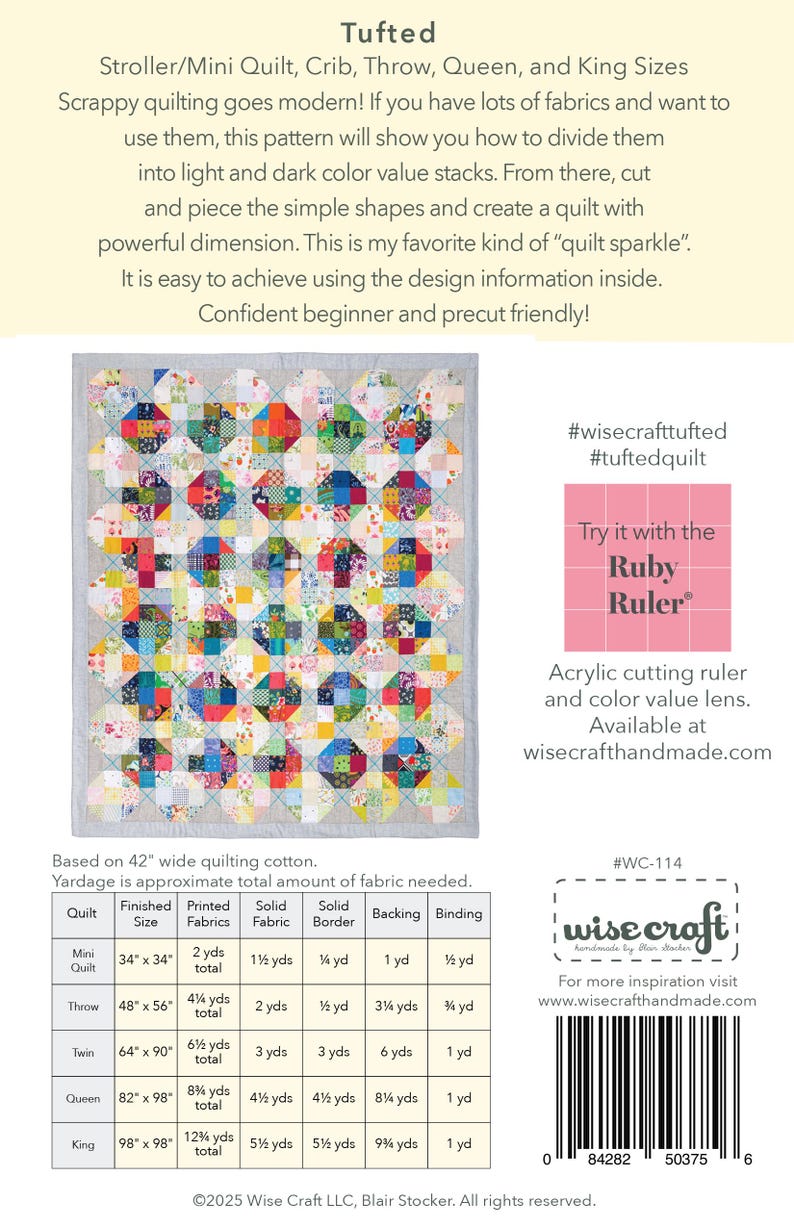Tufted Modern Quilt PDF Pattern, Instant Download - Etsy