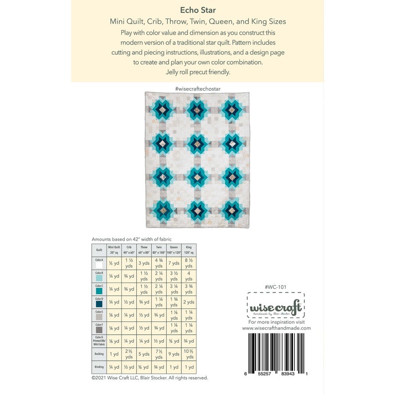 Echo Star Quilt Pattern PDF Instant Download, Modern Quilt - Etsy Australia