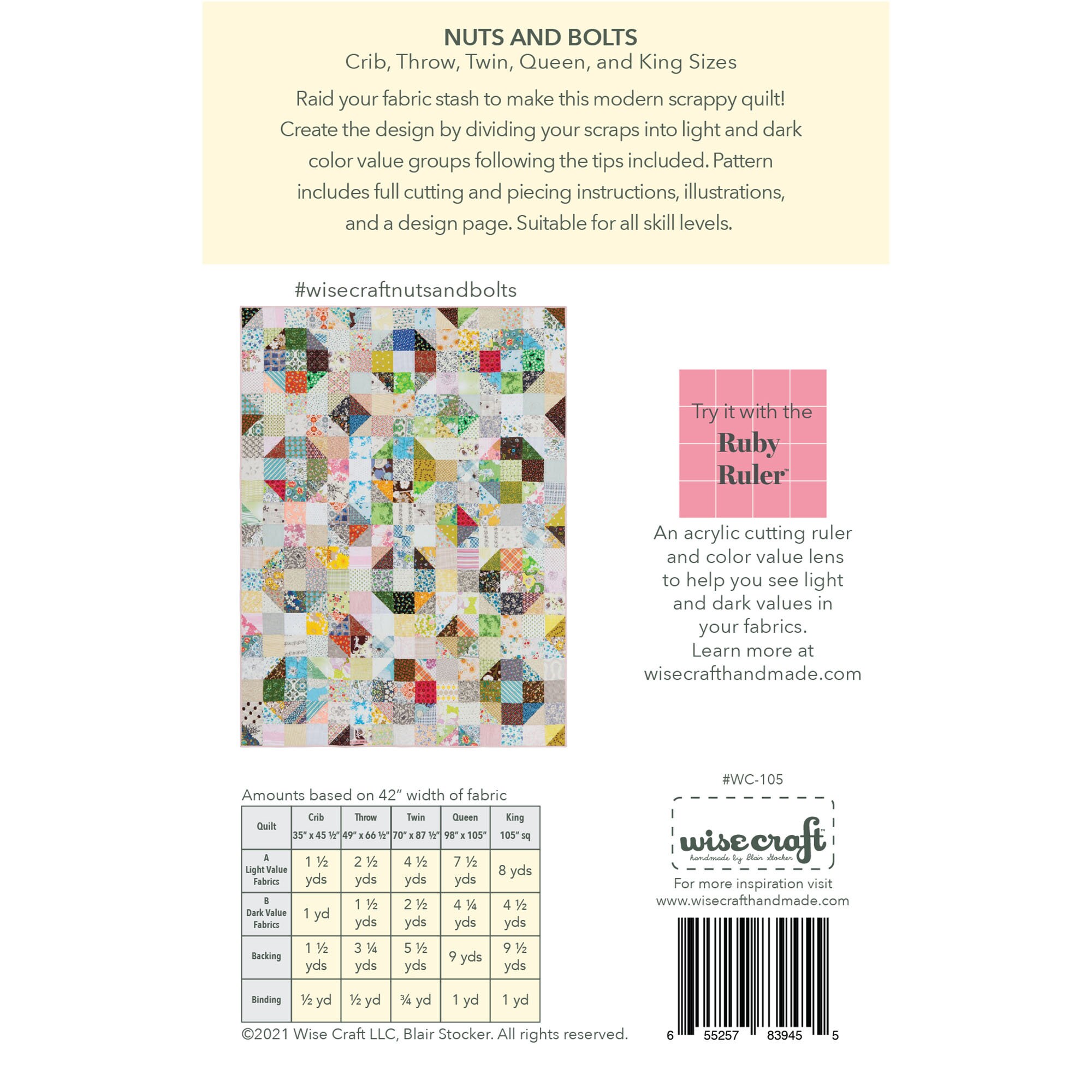 Nuts and Bolts Easy Quilt Pattern PDF, Instant Download, Modern Quilt ...