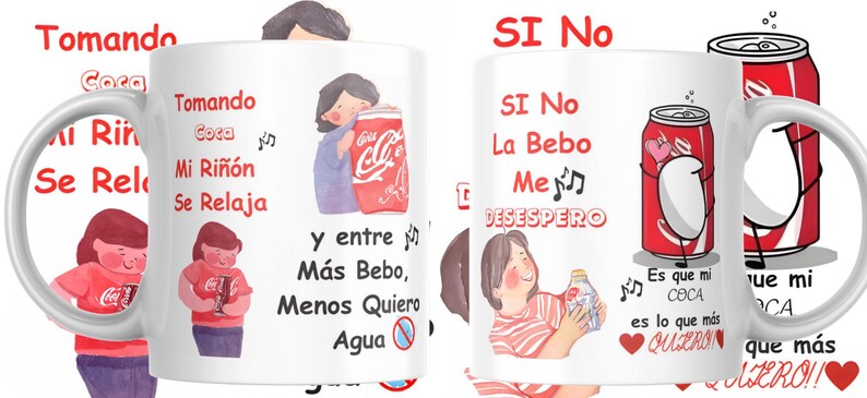 Flork taza tomando coca mi riñon se relaja Svg,Png,Pdf Cmyk - Etsy México