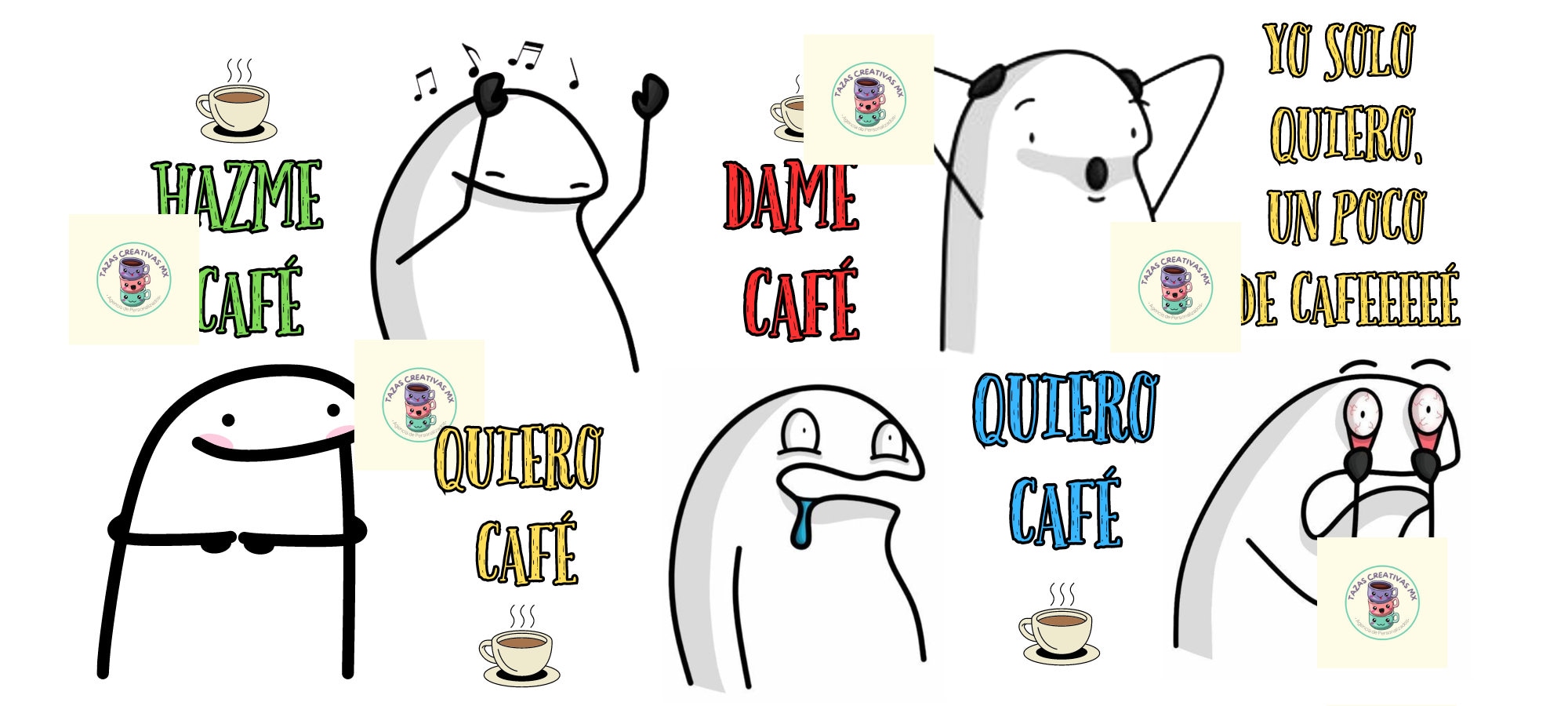 Tazas personalizadas flork Quiero cafe, Hazme cafe,solo quiero un poco ...