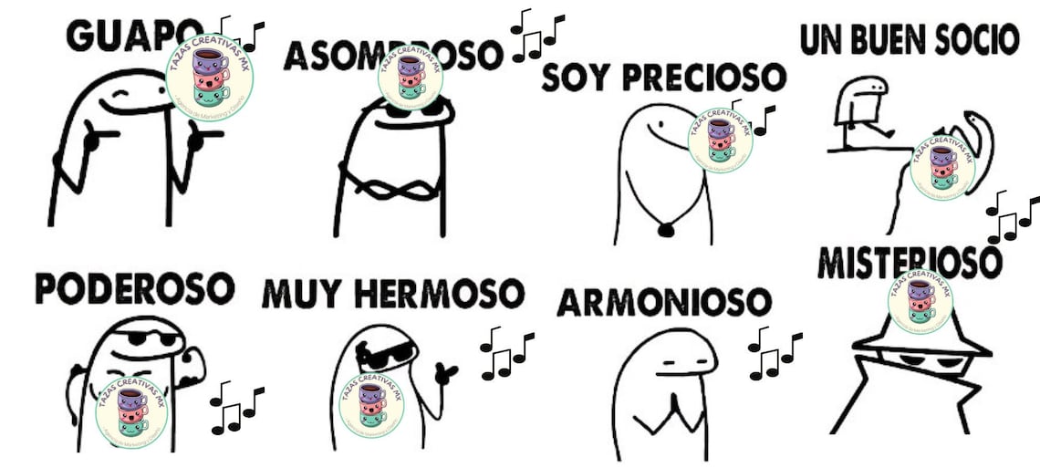 GUAPO PODEROSO taza personalizada meme tamaño 20 x 9 taza standard ...