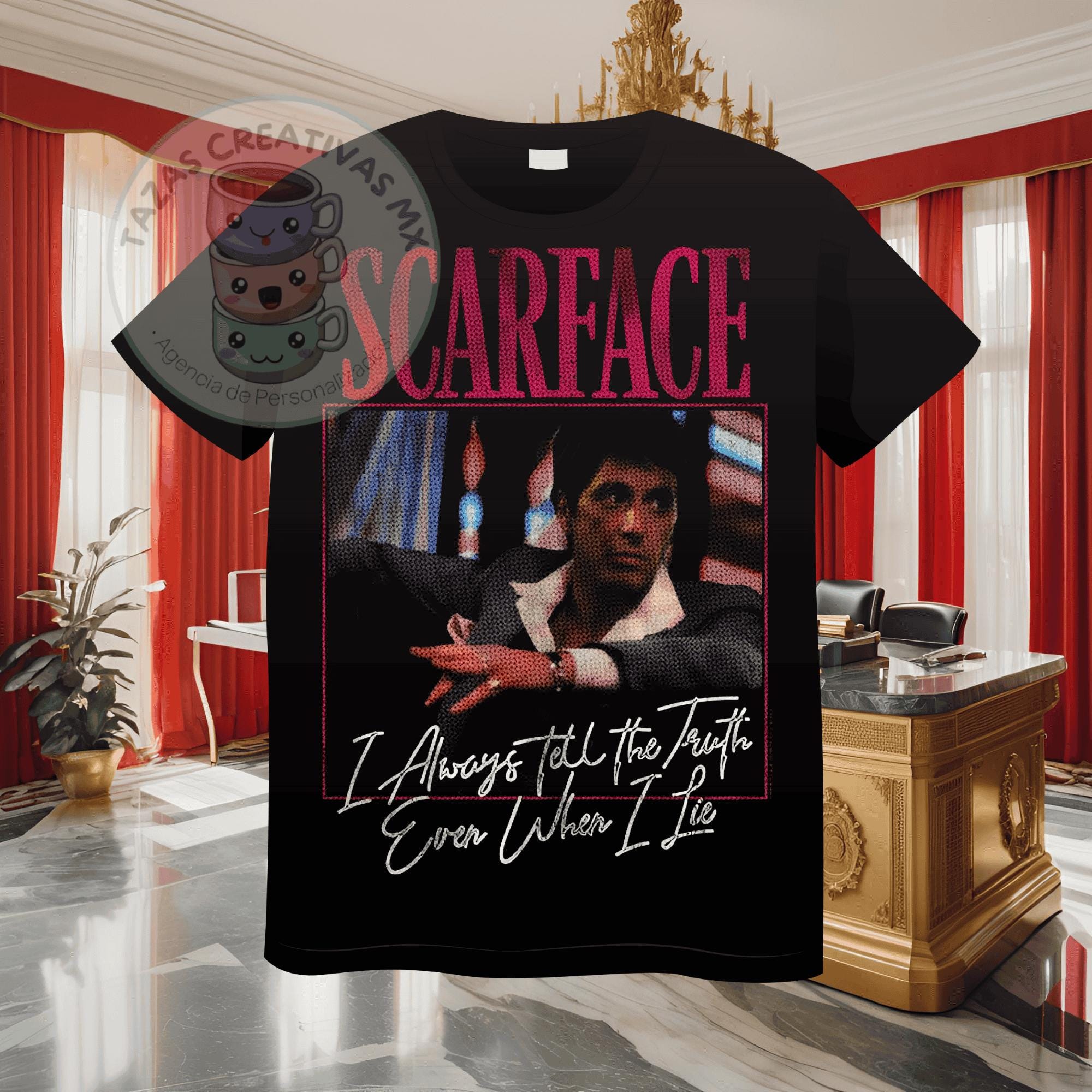 Scarface T-shirt Designs: 10 Halftone Pngs for DTF Tony Montana. - Etsy